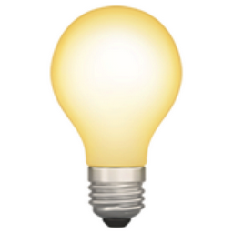 Sun Light Bulb And Hand Emoji