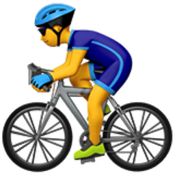 Man Biking Emoji (U+1F6B4)
