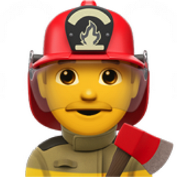 Man Firefighter Emoji (U+1F468, U+200D, U+1F692)