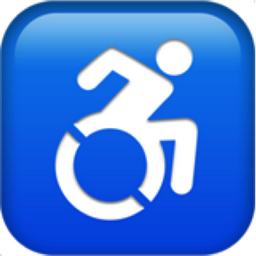 Wheelchair Symbol Emoji (U+267F, U+FE0F)
