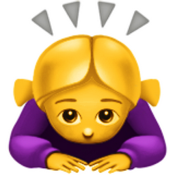 Woman Bowing Emoji (U+1F647, U+200D, U+2640, U+FE0F)