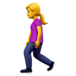 Woman Walking Emoji (U+1F6B6, U+200D, U+2640, U+FE0F)